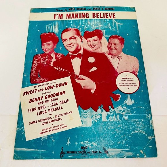 Other | Vintage Benny Goodman Linda Darnell Sheet Music Im Making ...